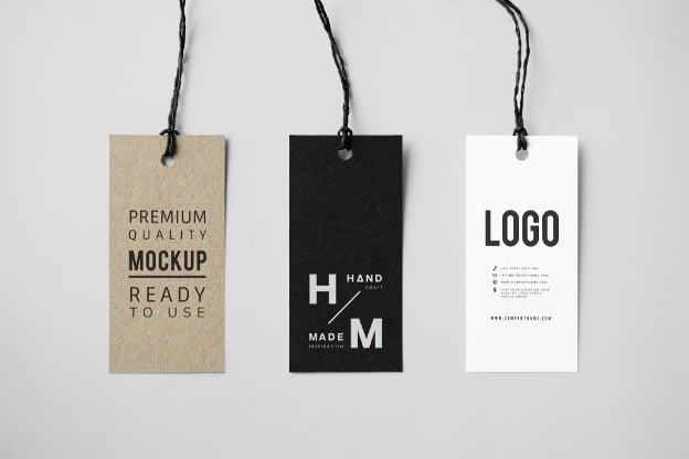 Customized Garment Labels OEM Paper Hang Tag tags Labels custom Clothing Paper Labels Custom 
